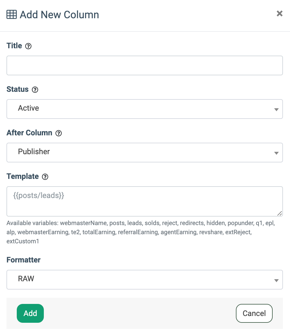 Custom Columns For Reports